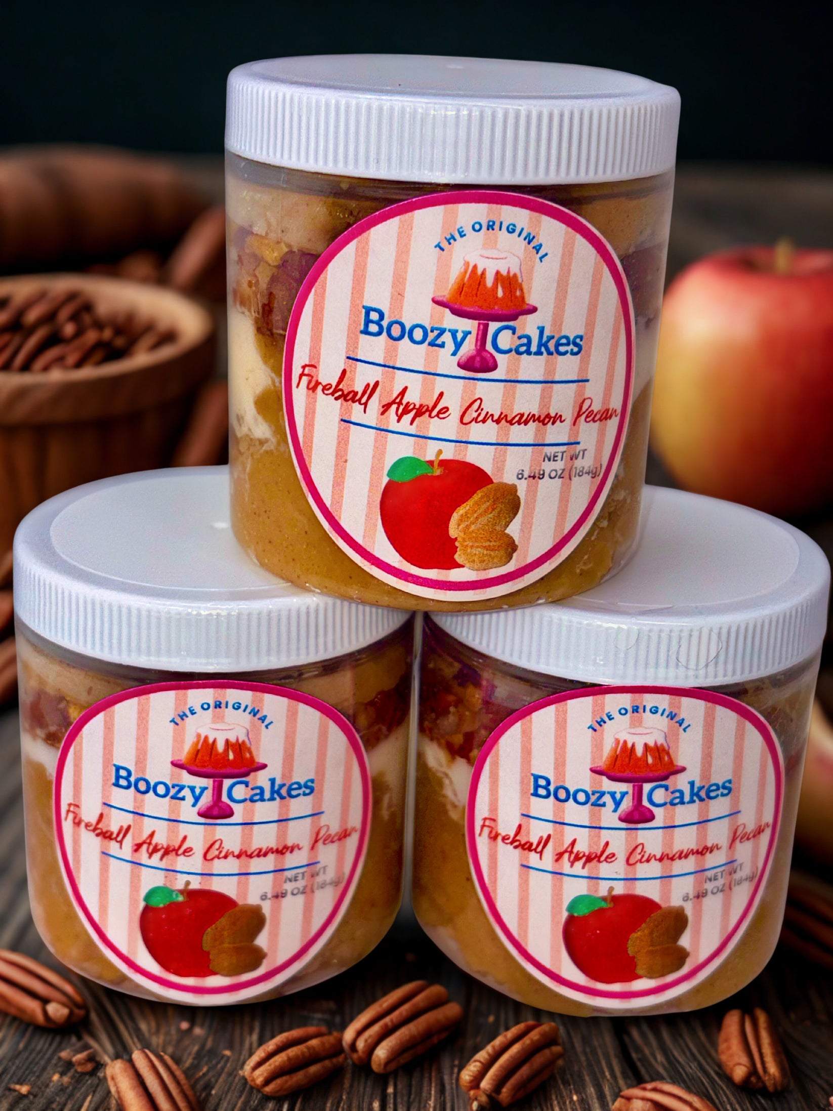 Fireball Apple Cinnamon Pecan – The Original Boozy Cakes