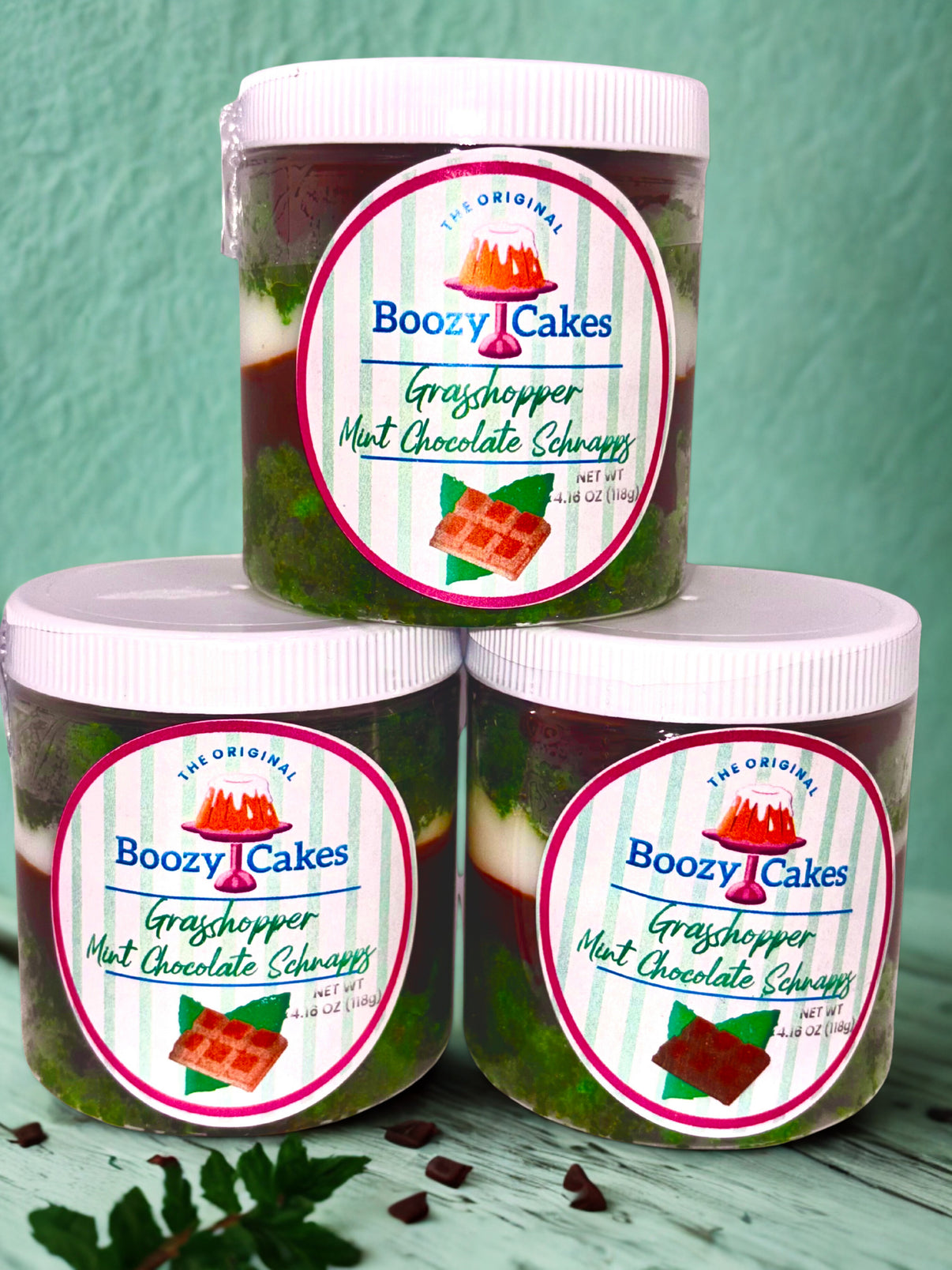 Grasshopper Mint Chocolate Schnapps – The Original Boozy Cakes